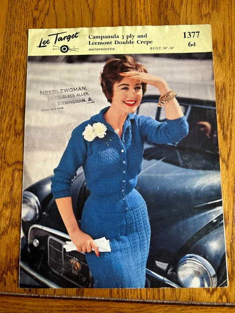 LEE TARGET 1377 Vintage 1960's Knitting Pattern Original £3.00 ...