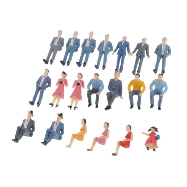 20PC G SCALE People Model Figure Hand Painted Passenger Train Park ...