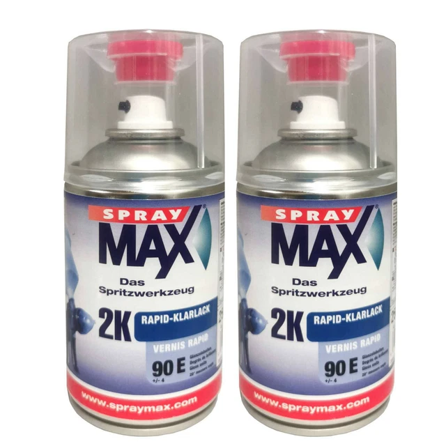 SPRAY MAX 2K Klarlack Rapid 2 x 250ml Hochglänzend Benzinfest zum TOP ...
