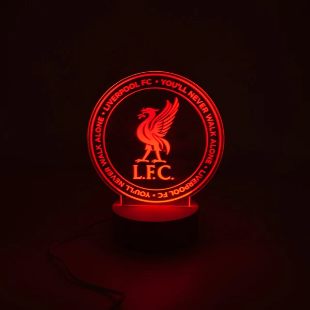 LIVERPOOL FC OFFICIAL LED USB Crest Bedroom Desk Lamp YNWA £17.90 ...