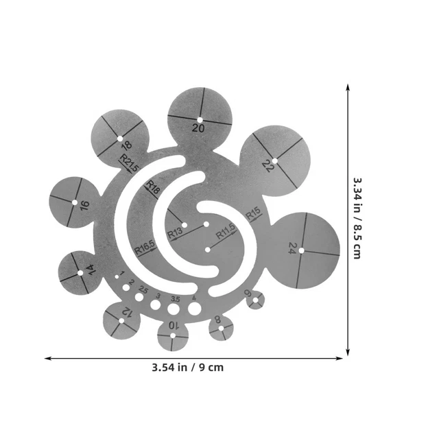 RULER STENCIL CORNER Radius Template Circle Drawing Maker $26.71 ...