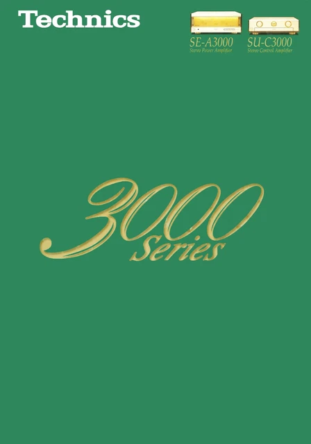 TECHNICS SU-C3000 SE-A3000 Amplifier - Brochure Catalogue Catalogo ...