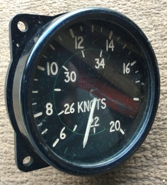 RAF AIRSPEED INDICATOR instrument panel cockpit Mk9E or F Air Ministry ...