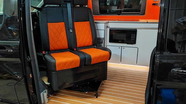 FORD TRANSIT CUSTOM MK8 Double Seat Sliding Swivel Base. Low profile ...