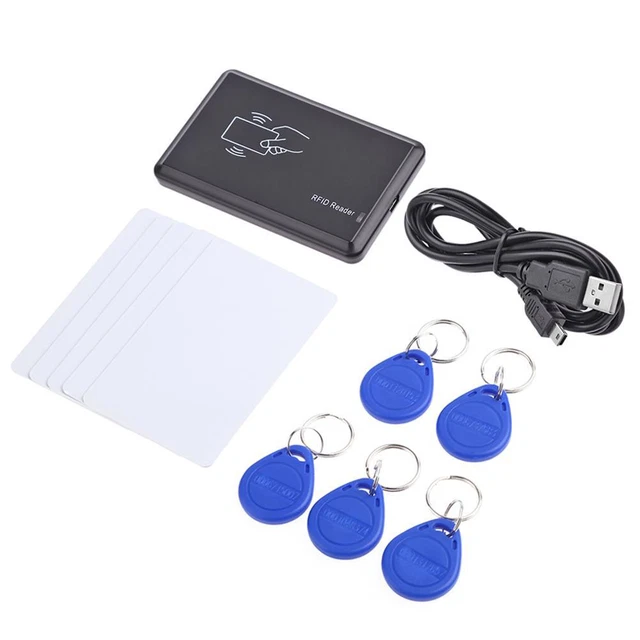 RFID USB SMART Card Reader 125khz Proximity Sensor with ID Cards Free ...