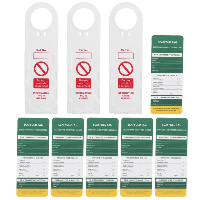 LADDER INSPECTION LABEL Equipment Safety Tags Fire Extinguisher Yearly ...