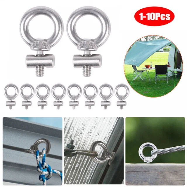STAINLESS STEEL AWNING Rail Stoppers 6mm Stops Motorhome Campervan ...