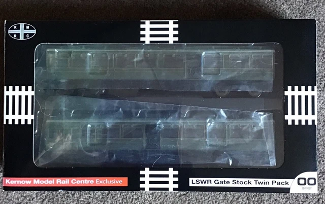 LSWR GATE STOCK Twin Pack OO Gauge Olive Green Set 374 Kernow Rail ...