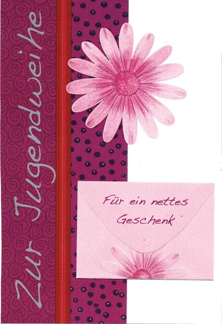 JUGENDWEIHE - GELDKARTE - Glückwunschkarte im Format 11,5 x 17 cm mit Briefumsch EUR 2,50 ...