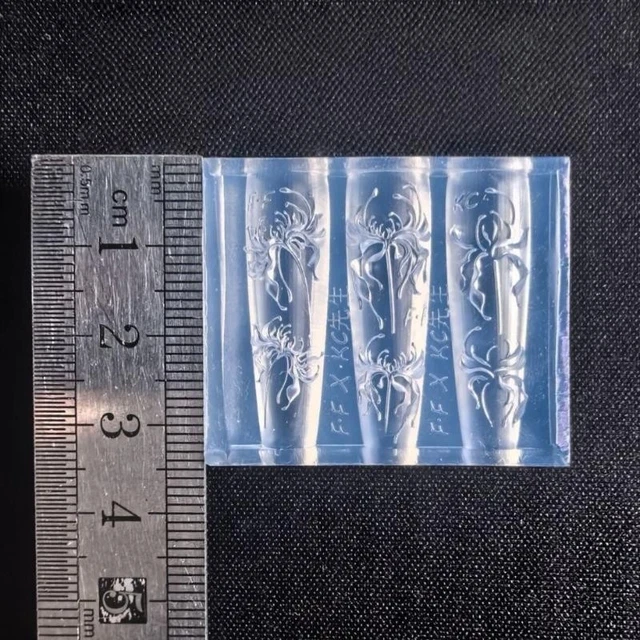 3D LYCORIS RADIATA Flower Silicone Nails Art Mold Manicure Carving Mold ...