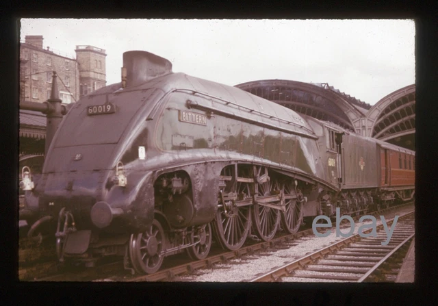 ORIGINAL 35MM SLIDE- ex LNER A4 - 60019 'Bittern' at York - May 1962. £ ...