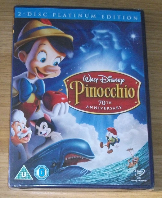 DISNEY CLASSIC NO. 2 - Pinocchio 2 Disc Platinum Edition Dvd Set - New ...
