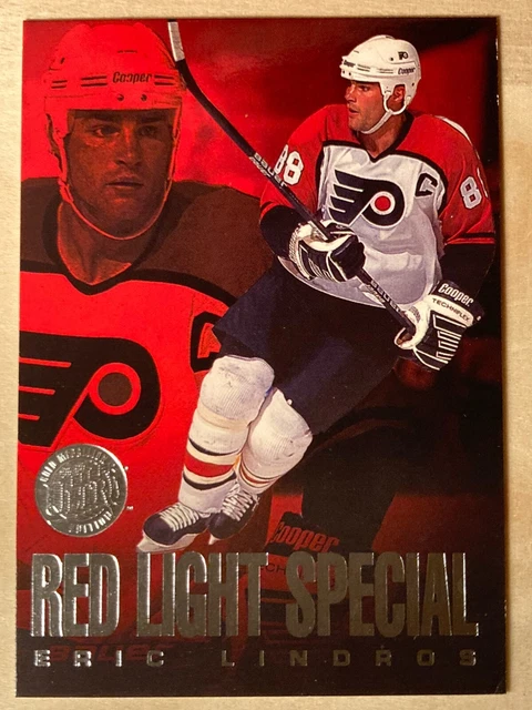 1995-96 ULTRA RED Light Special Gold Medallion Eric Lindros #6 LIRE ...