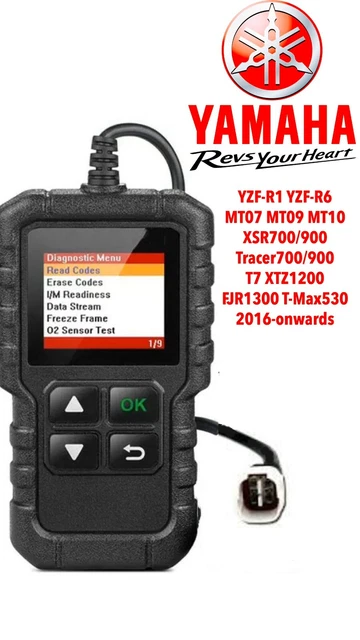 OUTIL DE DIAGNOSTIC scanner code défaut Yamaha FI, OBD2 FJR1300-AS 2016 ...