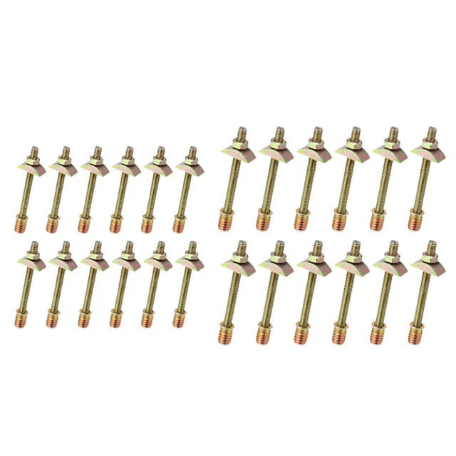 12X FURNITURE CONNECTOR Bolts Fittings 4 in 1 Metal M8 Half Moon ...