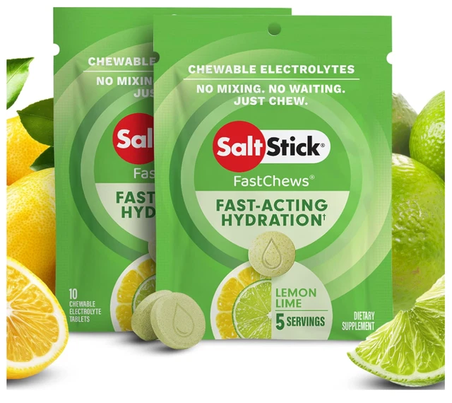 SALTSTICK FASTCHEWS, ELECTROLYTE Replacement Tablets for Rehydration ...