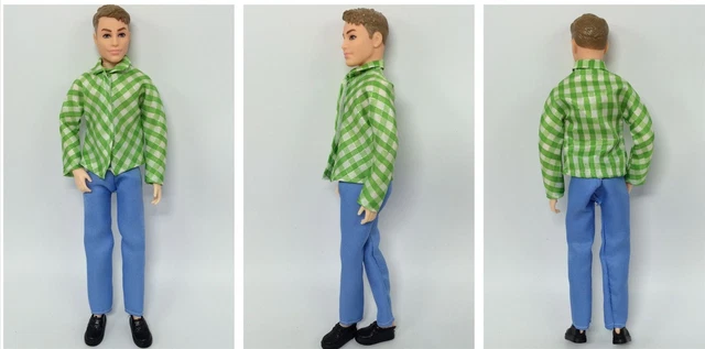 BARBIE CLOTH/ACCESSORY@ANY ONE pc Fashion KEN Doll sized Shirt+1 Pants ...