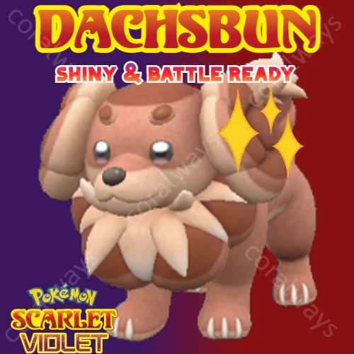 6IV 🌟SHINY🌟 DACHSBUN Pokemon Scarlet & Violet Shiny/Non-Shiny Battle ...