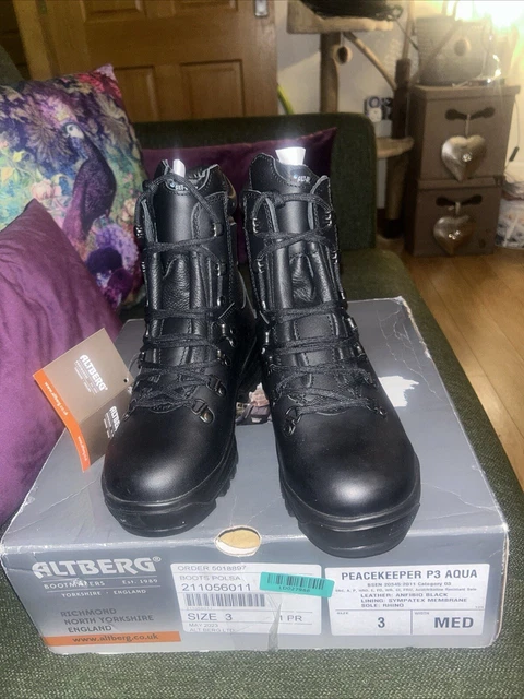 (ALT-51) ALTBERG PEACEKEEPERS P3VS Boots Black 3 Medium Female New £100 ...