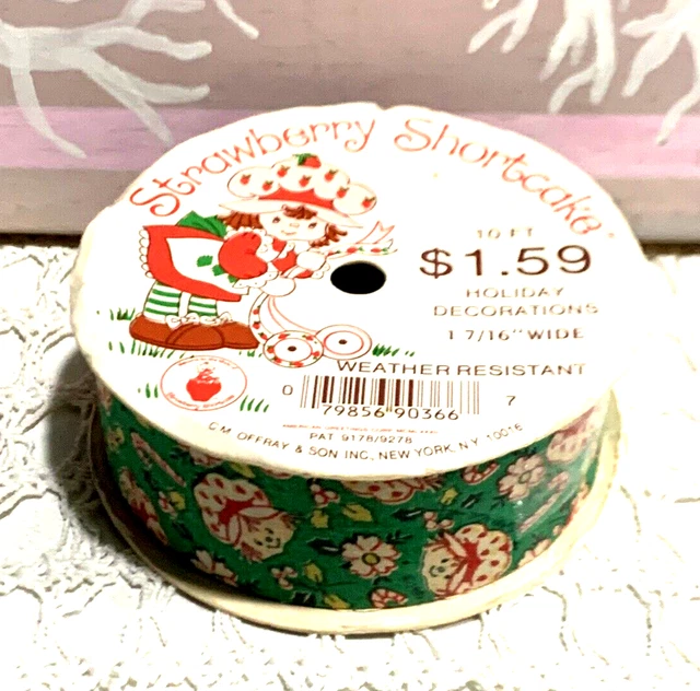 VINTAGE STRAWBERRY SHORTCAKE 1980s HOLIDAY RIBBON ON ORIGINAL SPOOL EUR ...