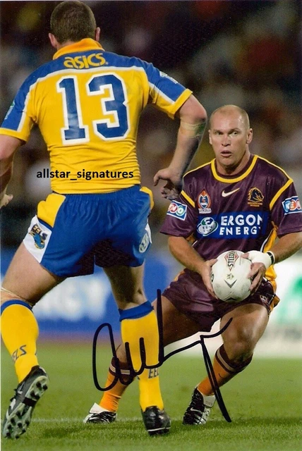 ORIGINAL HAND SIGNED Allan Langer Brisbane Broncos Legend 6X4 Photo ...