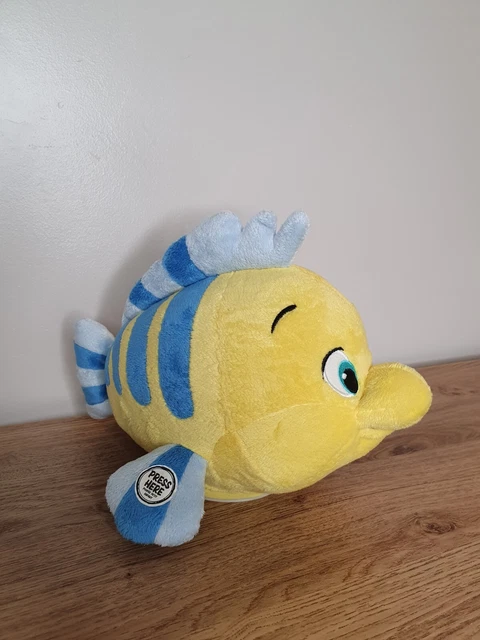 DISNEY FLOUNDER LITTLE Mermaid Talking Moving Interactive Plush Soft ...