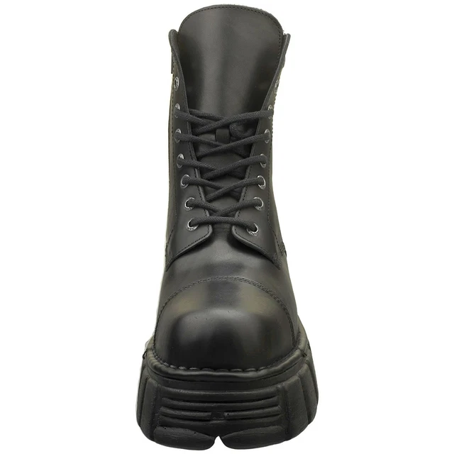 NEW ROCK METALLIC M-newmili083-s39 Unisex Platform Boots in Black - 5 ...