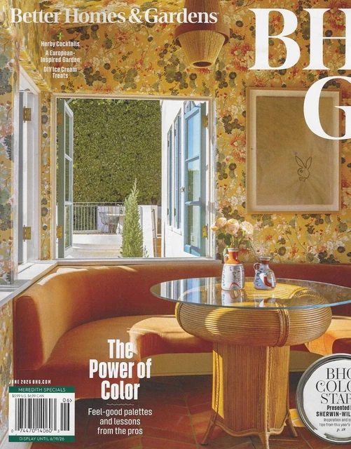 NEW BETTER HOMES & Garden Magazine June 2026: The Power of Color FREE ...
