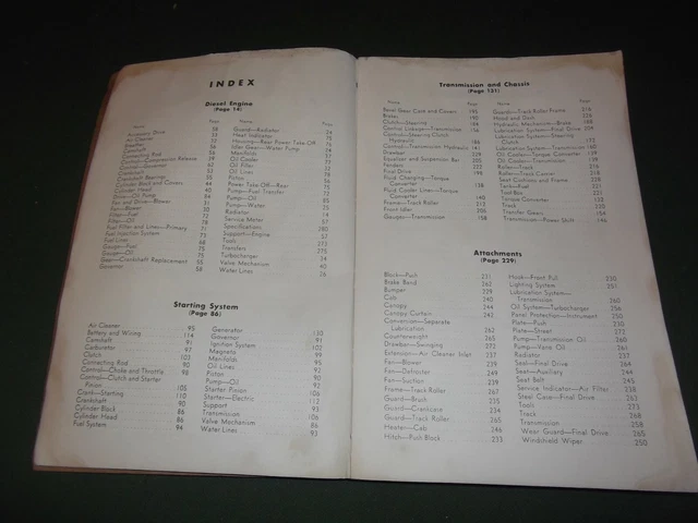 Cat Caterpillar D8 Tractor Dozer Bulldozer Parts Book Manual S N 46a1