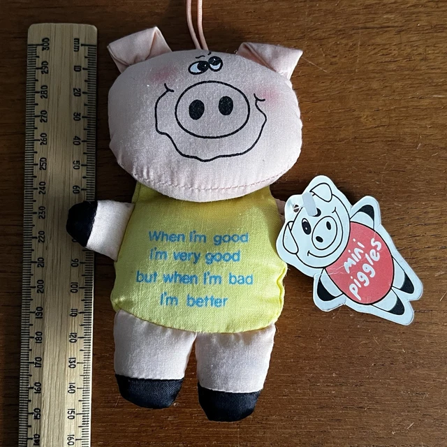 VINTAGE 1980S MINI Piggles Soft Toy With Label 15cm PlainTalk £6.00 ...