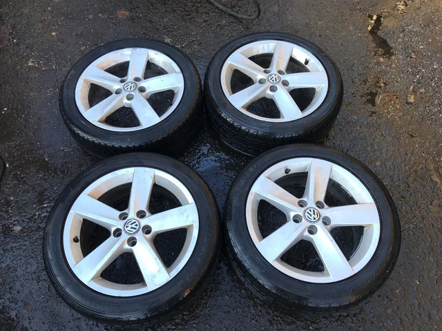 GENUINE 09-17 VW Polo 6R 6C 16 Inch Alloy Wheel Set 6R0601025Q 215 45 ...