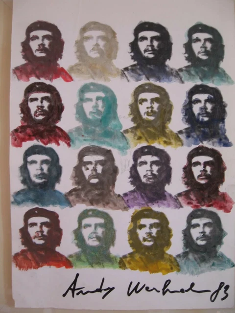 Andy Warhol Che Guevara Watercolors Signed By Hand Computer Art £868 Picclick Uk