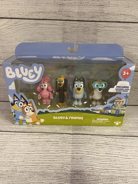 BLUEY & FRIENDS Pack: Snickers, Coco, Bluey & Honey Figures NEW! FREE ...