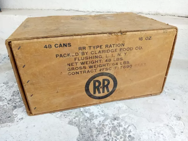 CAISSE CARTON US Reserve Ration WW1 RR Type Doughboys Field Can ...
