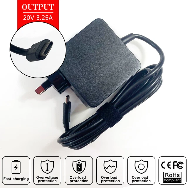 LAPTOP AC POWER Adapter Charger for Lenovo Yoga Slim 7-14ARE05 (82A2 ...