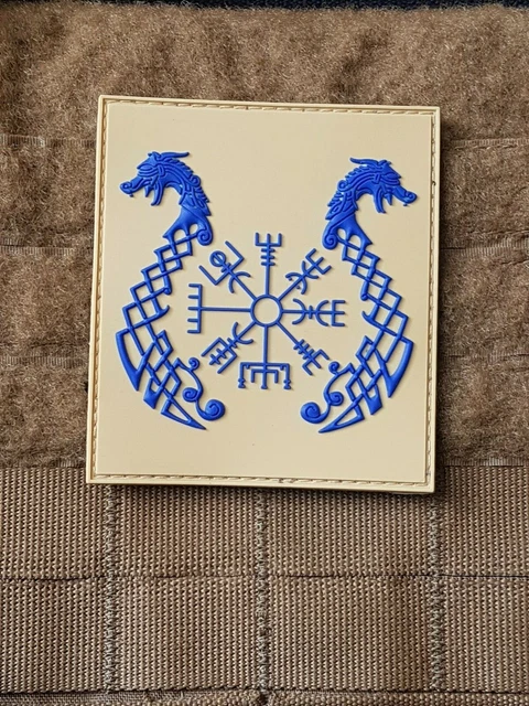 PAGAN HEATHEN PACK Vegvisir Crest Vikings PVC airsoft Morale Patch £8. ...