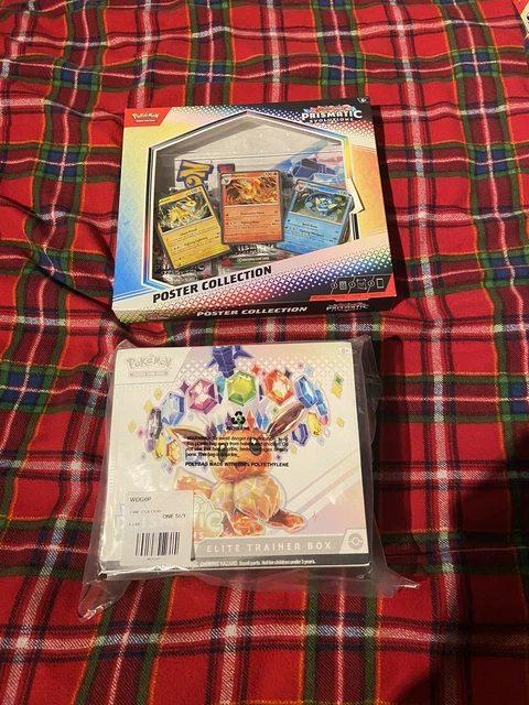 POKEMON PRISMATIC EVOLUTIONS ETB + POSTER COLLECTION / ELITE TRAINER ...