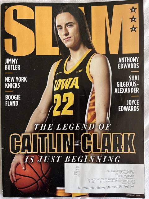 AVRIL/MAI 2024 CAITLIN Clark Iowa Hawkeyes First RC SLAM Magazine #249 ...