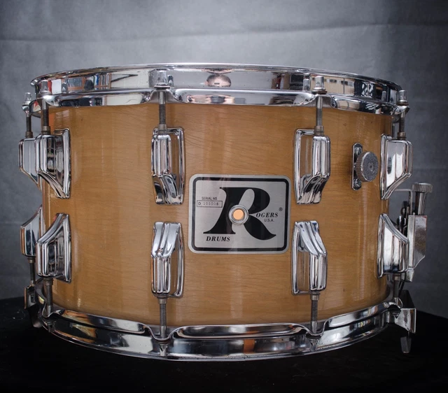 ROGERS MAPLE Wood XP10 Dynasonic Snare Drum 8 x14 Big R 10 ply Vintage ...