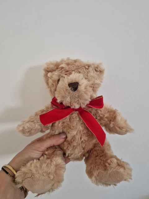 KEEL TOYS - Blonde Plush Teddy Bear with Red Ribbon £5.49 - PicClick UK