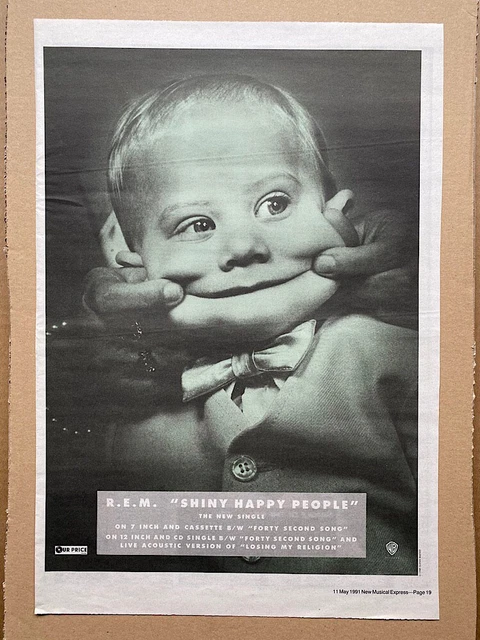R.E.M. SHINY HAPPY PEOPLE POSTER SIZED original music press advert from ...