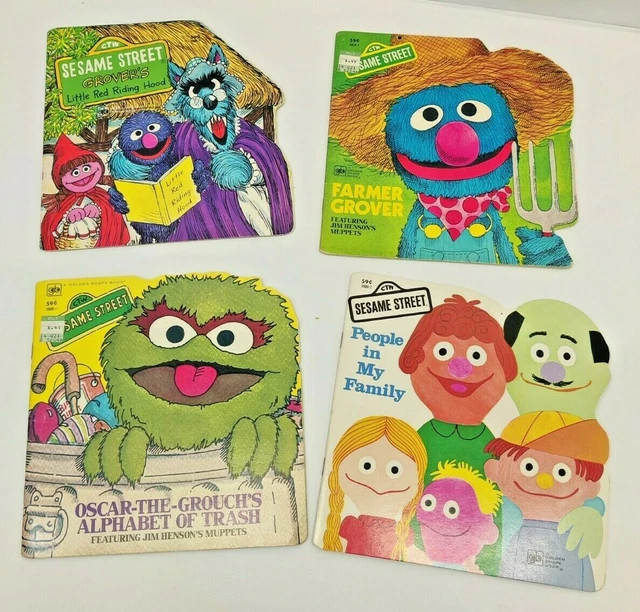 VINTAGE THE GOLDEN Shape Children's Book Sesame Street Lot Of 4 Grover ...