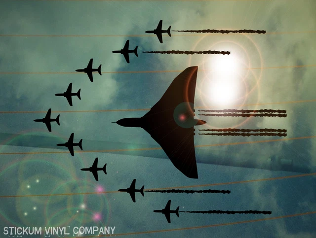 RED ARROWS & Vulcan Tribute Car Decal/Sticker *RAF* *Air Display*Air ...
