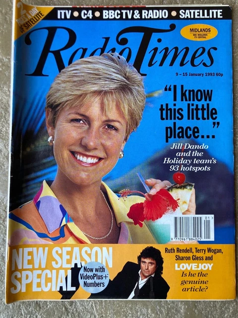 RADIO TIMES 9-15 Jan 1993. Midlands. Jill Dando in Holiday 93, Lovejoy ...