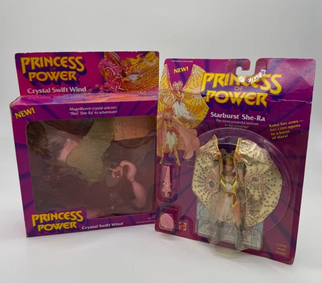 PRINCESS OF POWER 1985, STARBURST SHE-RA et CRYSTAL SWIFT WIND NRFB EUR ...