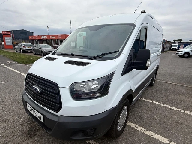 2017 FORD TRANSIT 350 workshop van hiab crane euro 6 l2 h2 finance ...