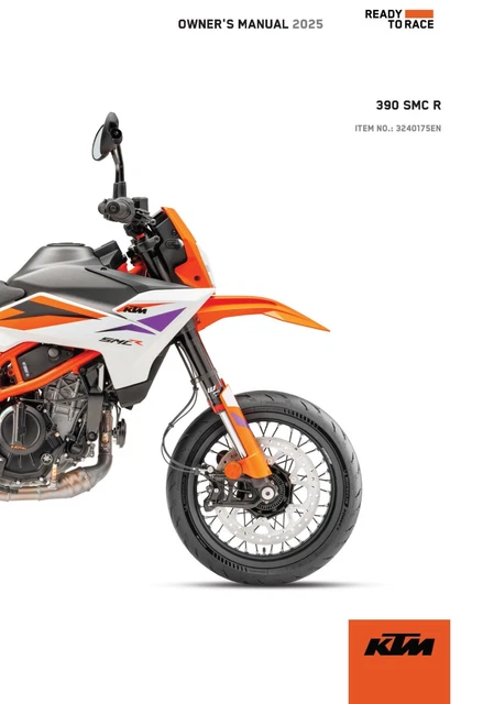 KTM OWNERS MANUAL Book Guide 2025 390 SMC R US $26.85 - PicClick CA