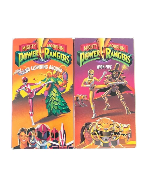 MIGHTY MORPHIN POWER Rangers VHS #5 pas de clown autour #2 High Five ...