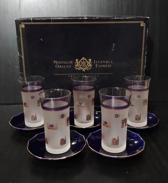VINTAGE COLLECTORS' NOSTALGIE Istanbul Orient Express 5-Glassware ...