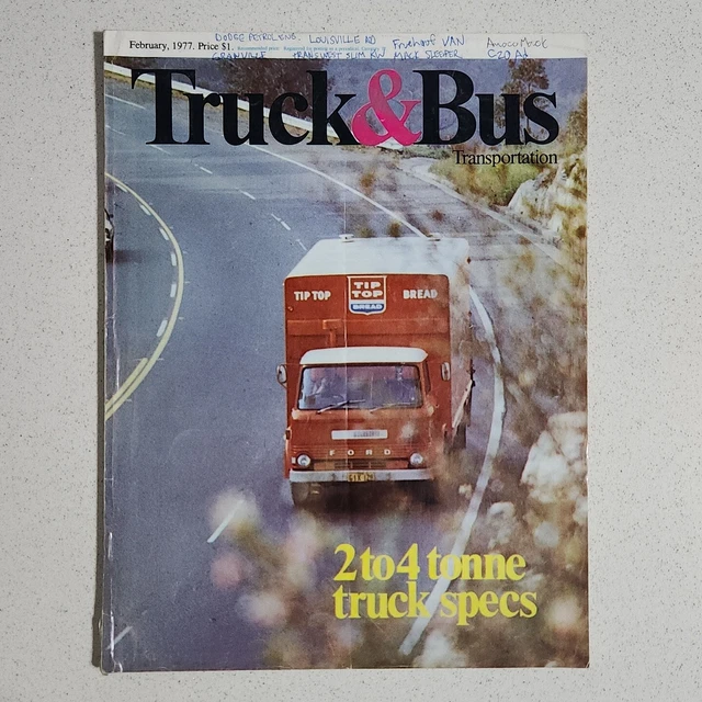 TRUCK & BUS TRANSPORTATION Vintage Australian Magazine February 1977 ...